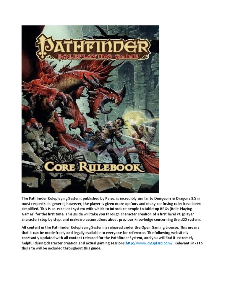 Creating A Character Using The Pathfinder Roleplaying System by ...