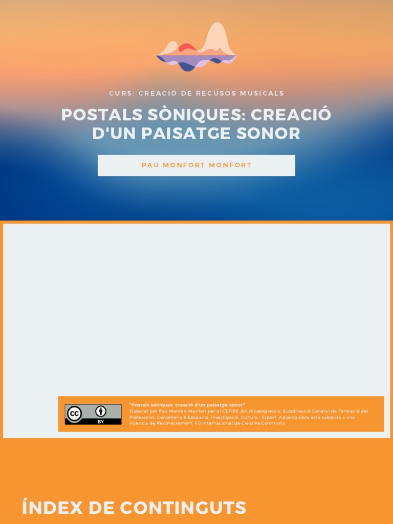 Creació Dun Paisatge Sonor | PDF