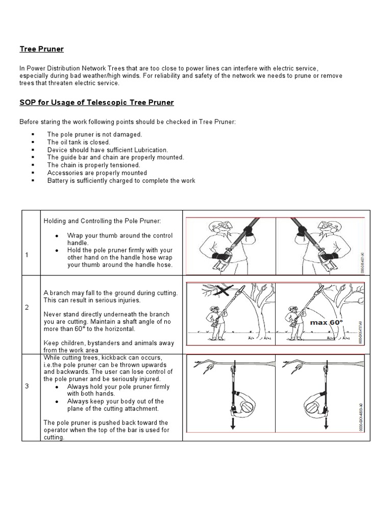 Draft SOP For Usage of Tree Pruner | PDF | Pruning | Nature