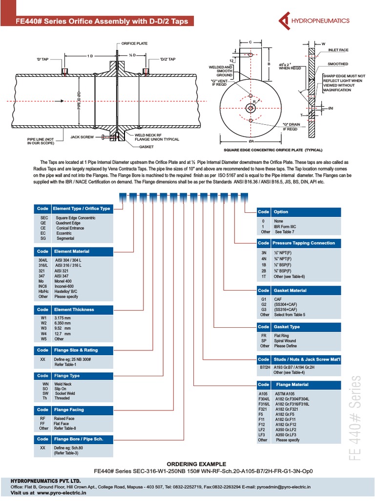 Orifice Plate Tapping Guidelines | PDF | Pipe (Fluid Conveyance) | Plumbing
