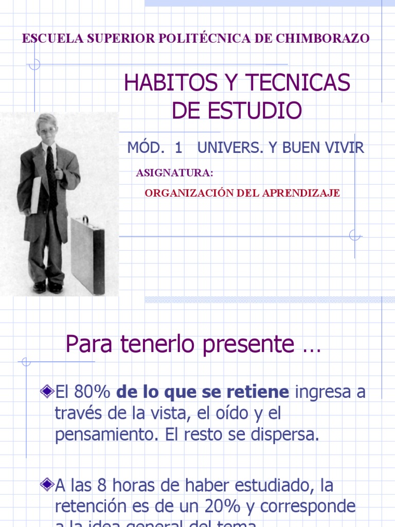 Tecnicas y Habitos de Estudio | PDF | Memoria | Aprendizaje