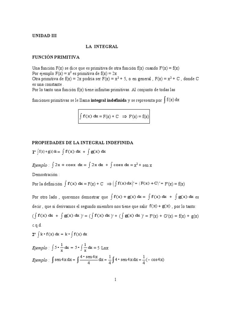Integrales | PDF | Integral | Fracción (Matemáticas)
