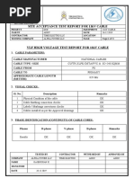 Cable Test Report | PDF | Insulator (Electricity) | Electrical Equipment