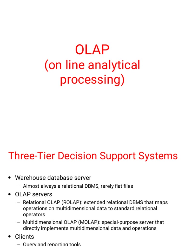 Olap Types and Operations | Download Free PDF | Databases | Information ...