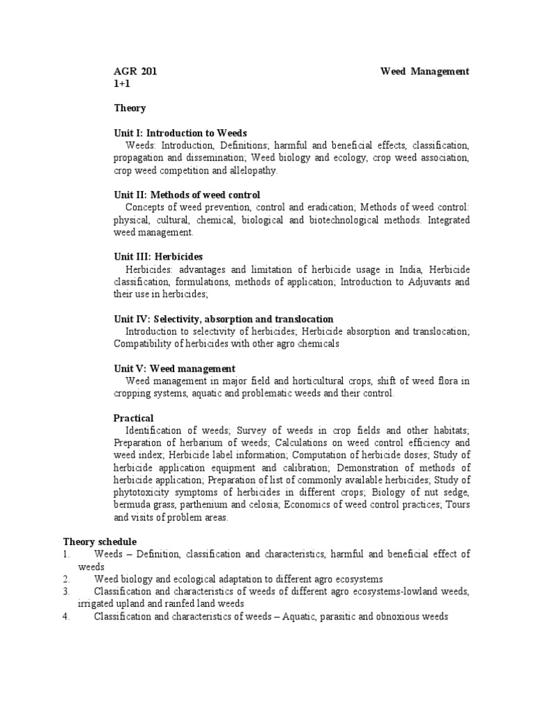 ALL 17 LECTURES Weed MNGT Notes | PDF | Weed | Seed