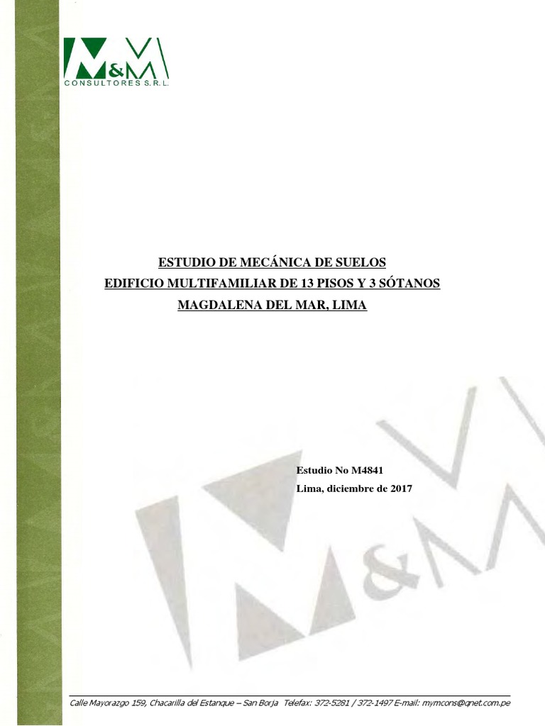 Estudio #M4841 PDF | PDF | Excavación (Arqueología) | Fundación ...