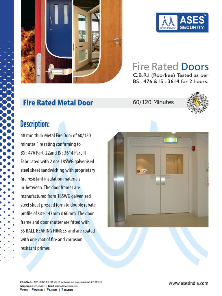 Fire Rated Door PDF | PDF