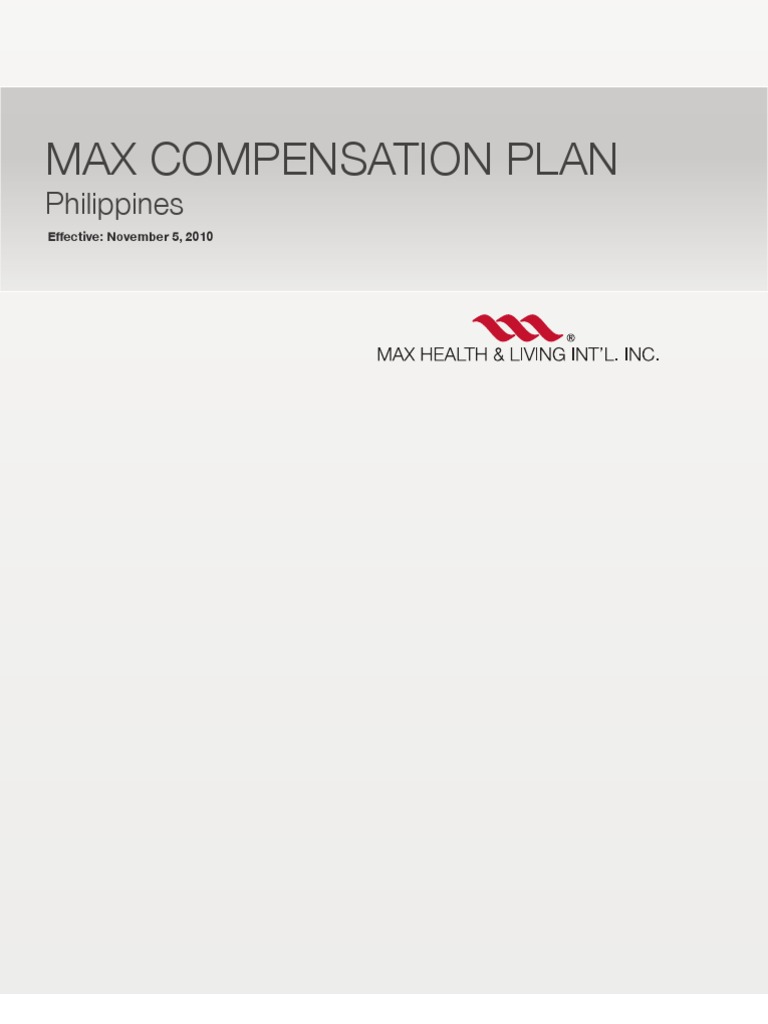 Max Compensation Plan | PDF | Retail | Prices