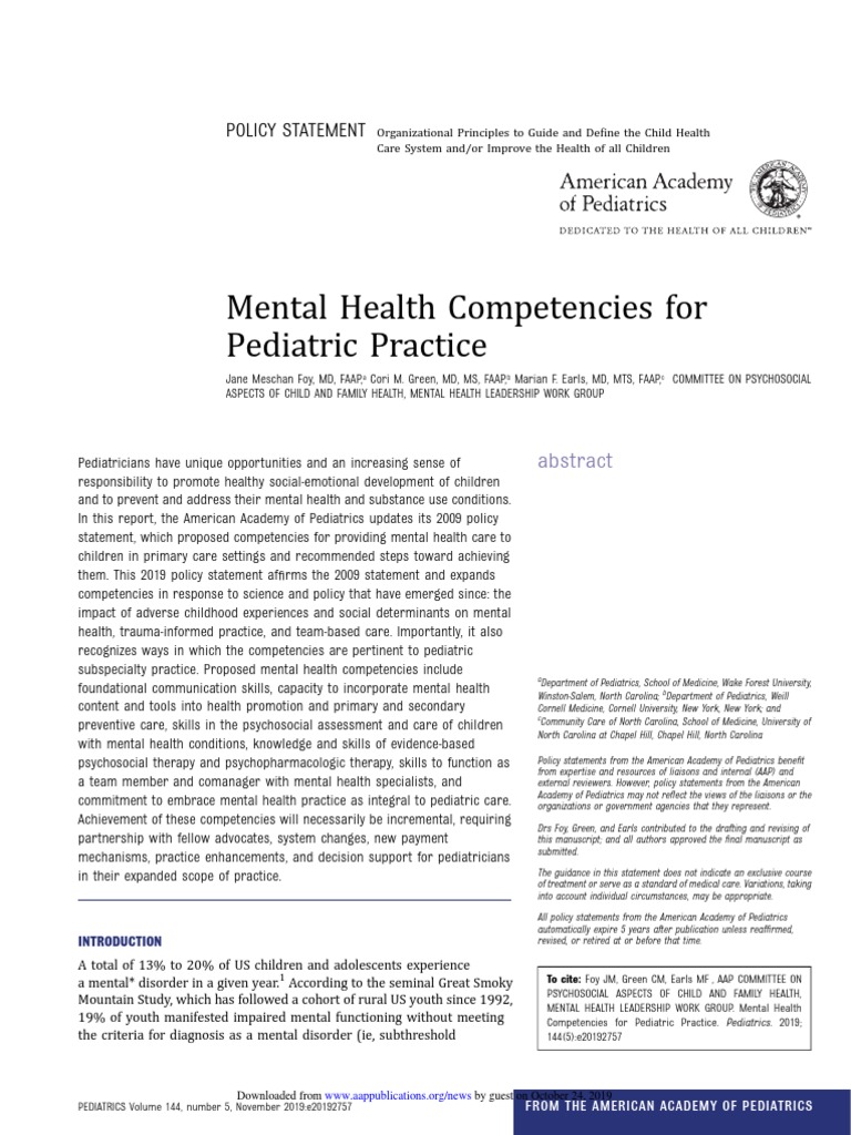 Mental Health Competencies For | PDF | Mental Disorder | Psychotherapy