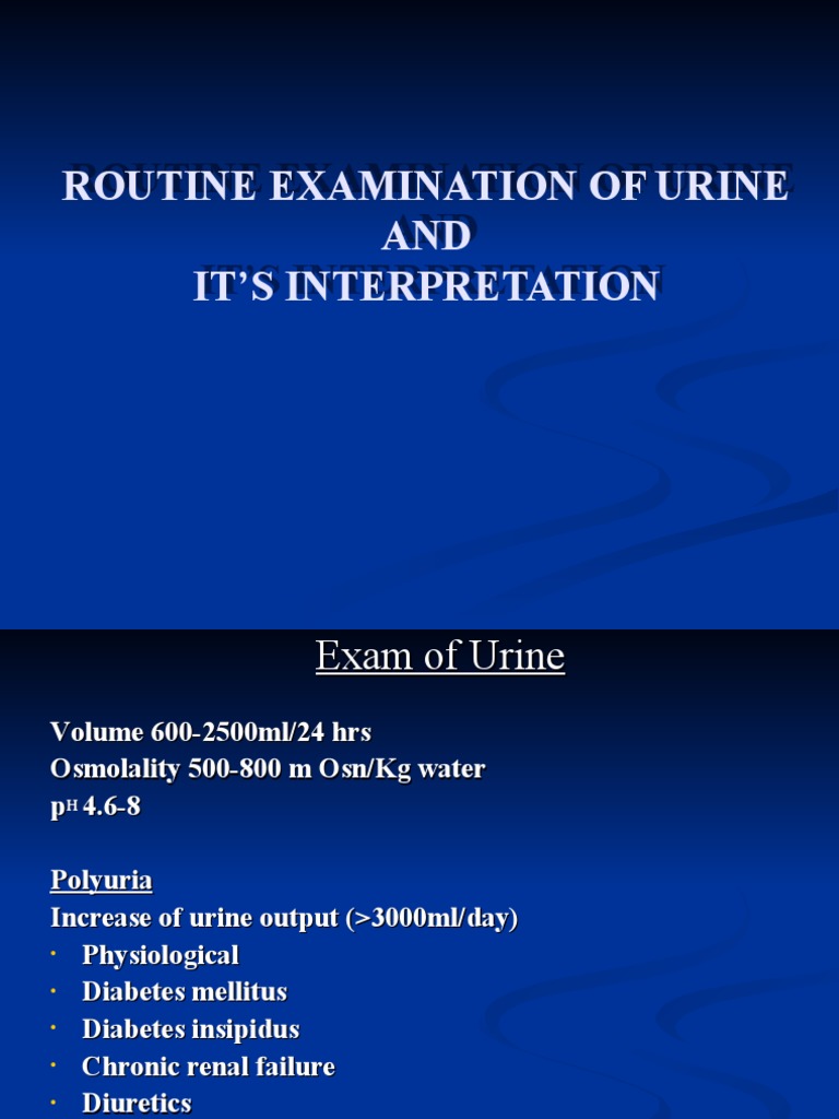Routine Examination of Urine AND It'S Interpretation | PDF | Glucose ...