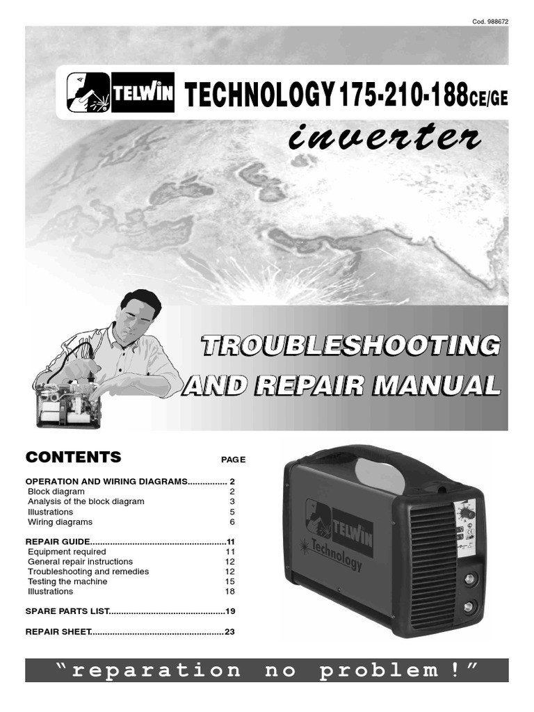 TELWIN Technology 175 210 188GE PDF | PDF | Rectifier | Power Supply