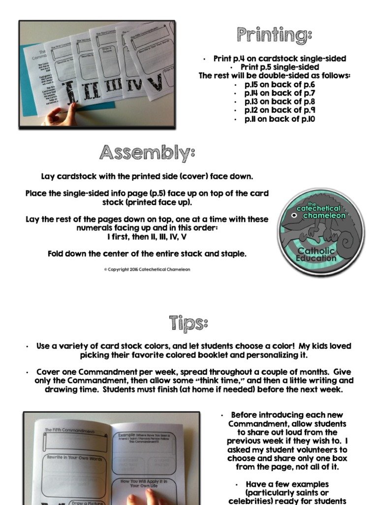 Ten Commandments Booklet | PDF | Catechism | Copyright