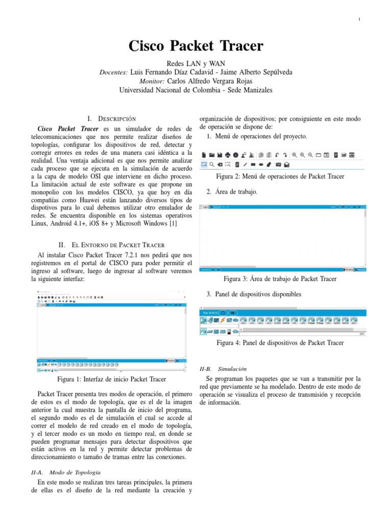Lab 1 Cisco Packet Tracer | PDF | Dirección IP | Red de computadoras