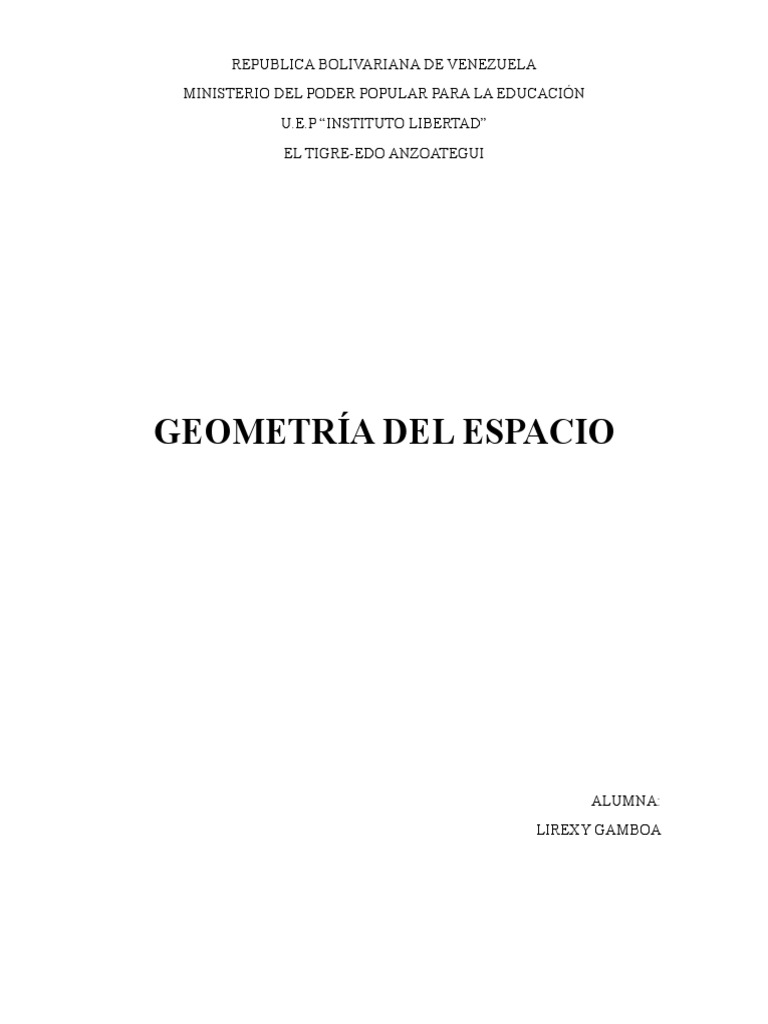 Geometria Del Espacio | PDF | Geometría | Geometria plana)