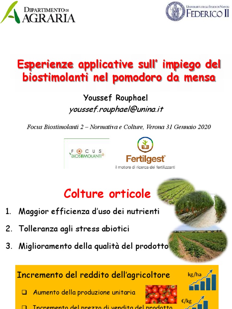 Youssef Rouphael Focus Biostimolanti 2020 - 2020 02 07 - 10 58 41 | PDF