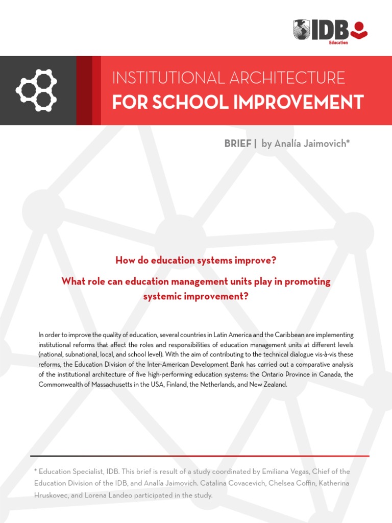 How Do Educational Systems Improve | PDF | Inter American Development ...