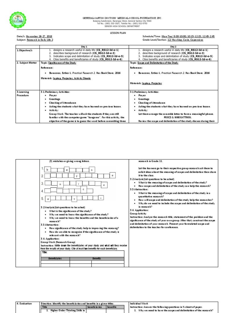 Lesson Plan Week 3 | PDF | Lesson Plan | Education Theory