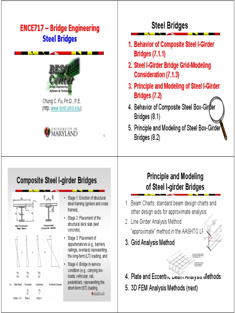 Steel Bridges: ENCE717 - Bridge Engineering | PDF | Beam (Structure ...