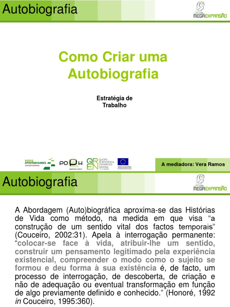 Como Criar Uma. Autobiografia PDF | PDF | Autobiografias | Vida
