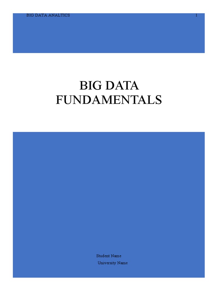 Big Data Fundamentals | PDF | Big Data | Analytics
