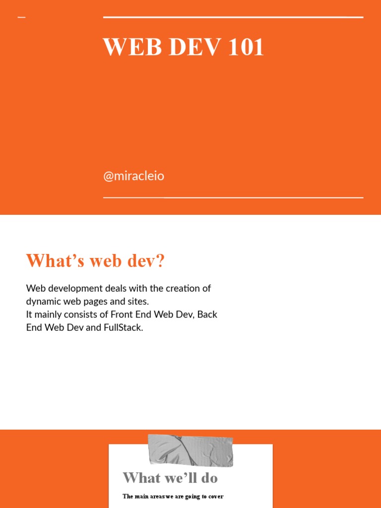 Web Dev 101: @miracleio | Download Free PDF | Dynamic Web Page | World ...