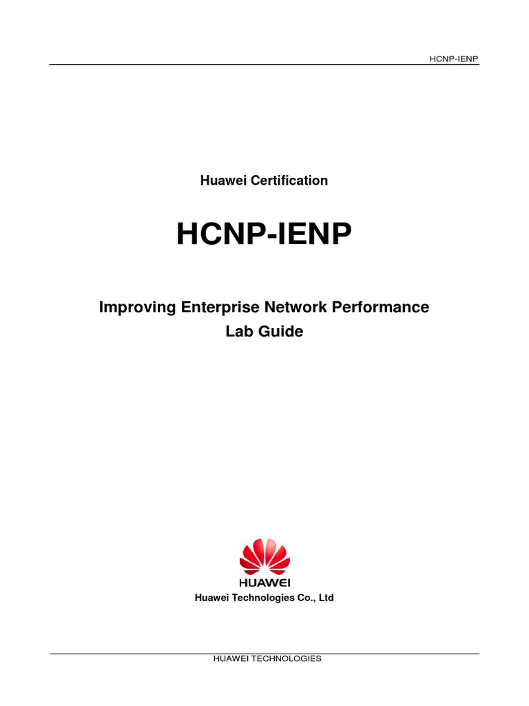 Huawei Certification HCNP-IENP Lab Guide V2.0 PDF | PDF | Multiprotocol Label Switching | Networking