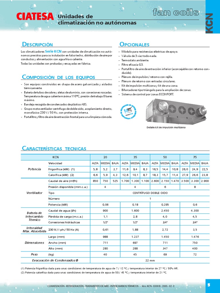 Ciatesa KCN | PDF | Calefacción, Ventilación y Aire Acondicionado ...