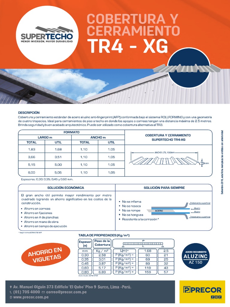 Supertecho TR4 XG Con Perfil C | PDF