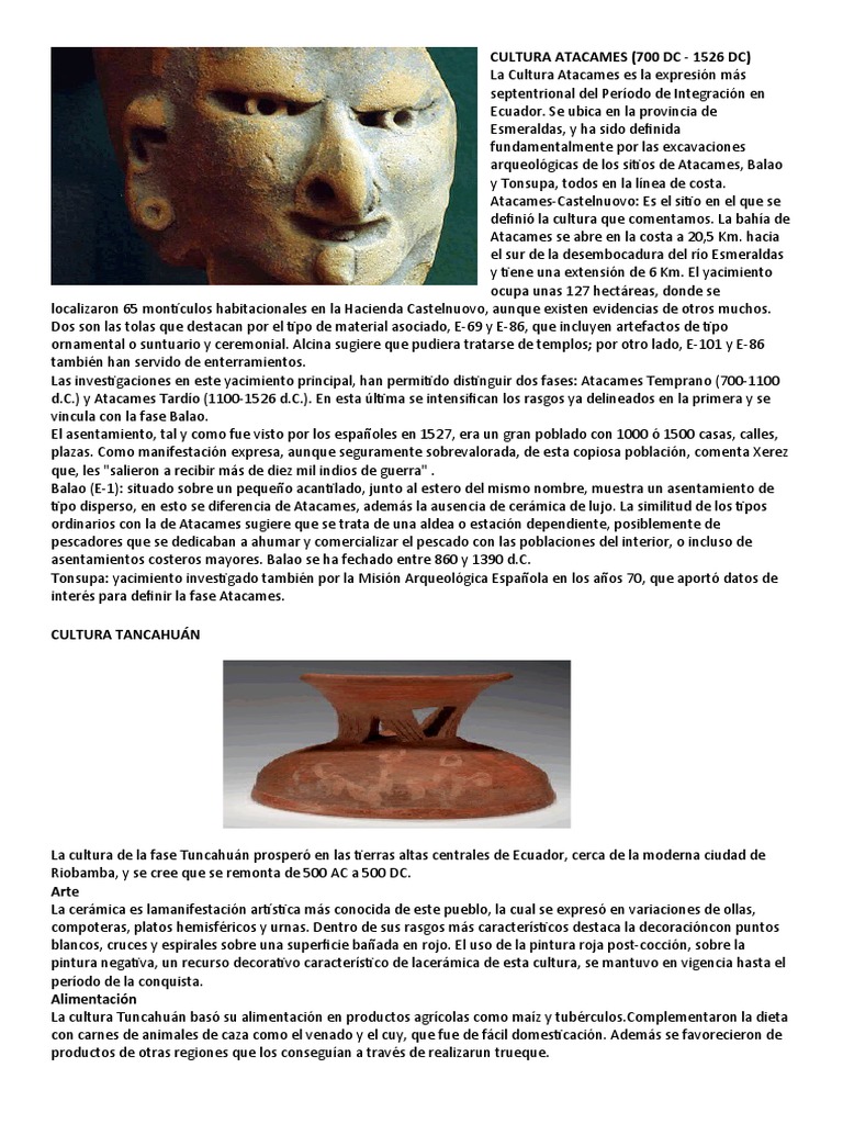 Cultura Atacames | PDF | Historia