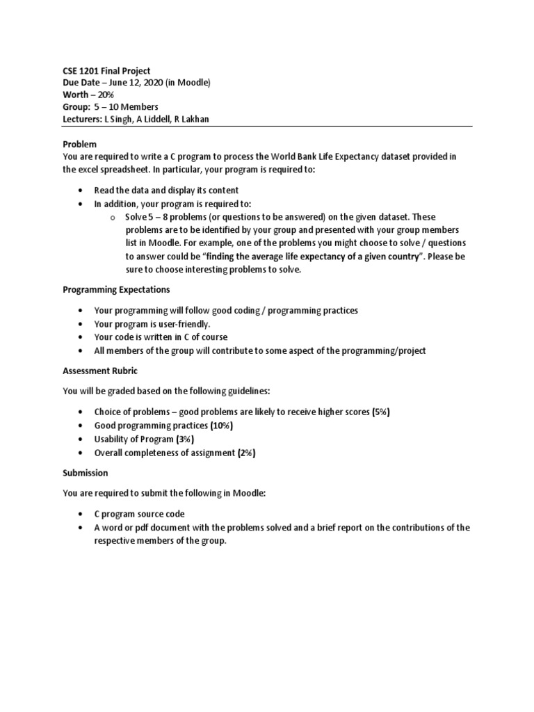 CSE 1201 Final Project | PDF | Career & Growth | Business