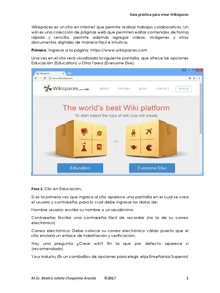 Guia Wikispaces | PDF | Wiki | Contraseña