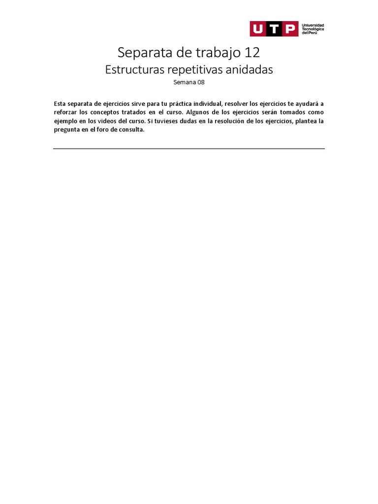 Separata12 - Estructuras Repetitivas Anidadas | PDF | Algoritmos ...
