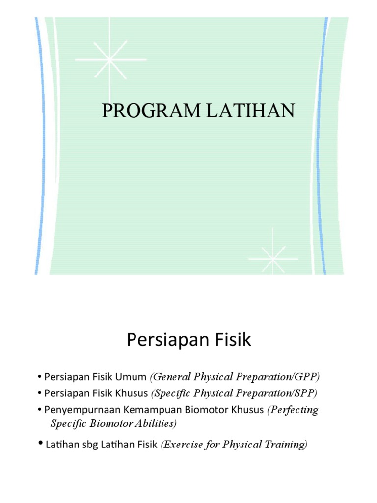 5 Program Latihan Selama 2 Bulan | PDF