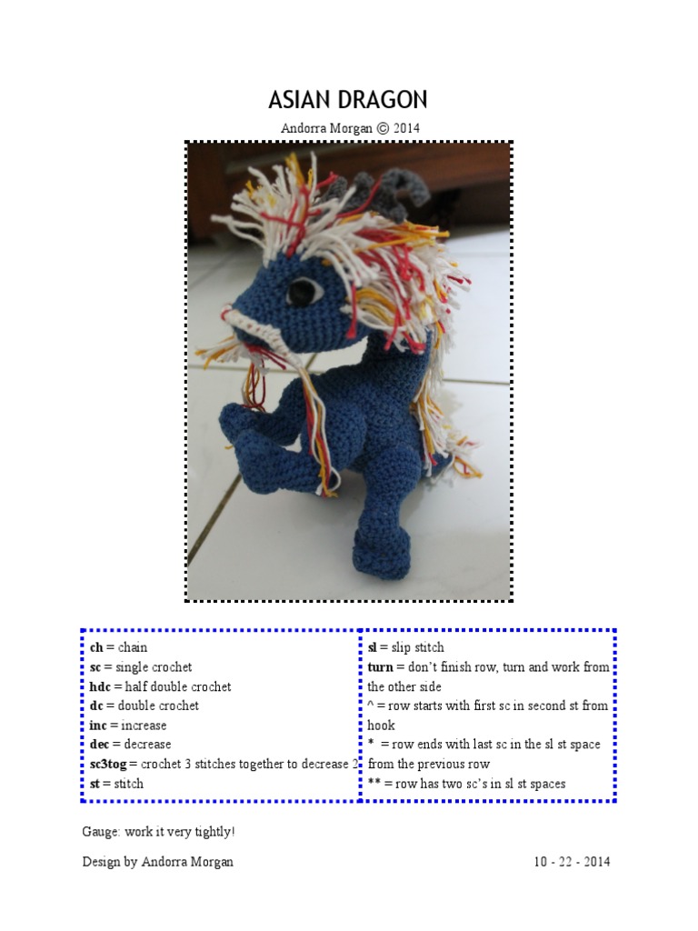 Dragon Crochet Pattern | PDF | Crochet | Crafts