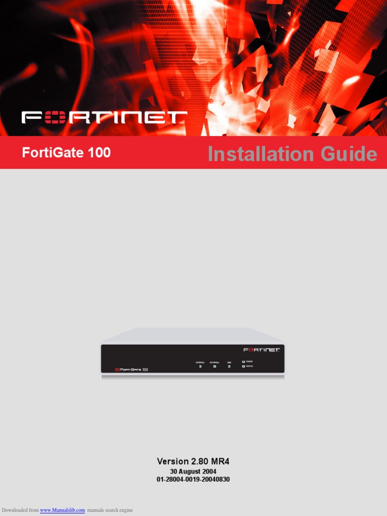 Installation Guide: Fortigate 100 | PDF | Command Line Interface ...
