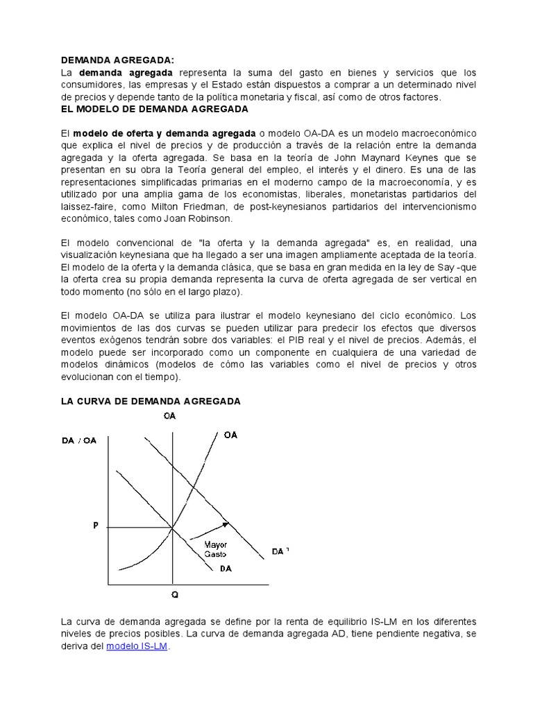 Demanda Agregada:: modelo IS-LM | La demanda agregada | Macroeconómica