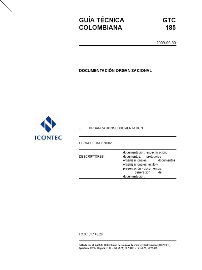 GTC-185 Guía Tecnica Colombiana-Editable | PDF | Science | Ciencia y ...
