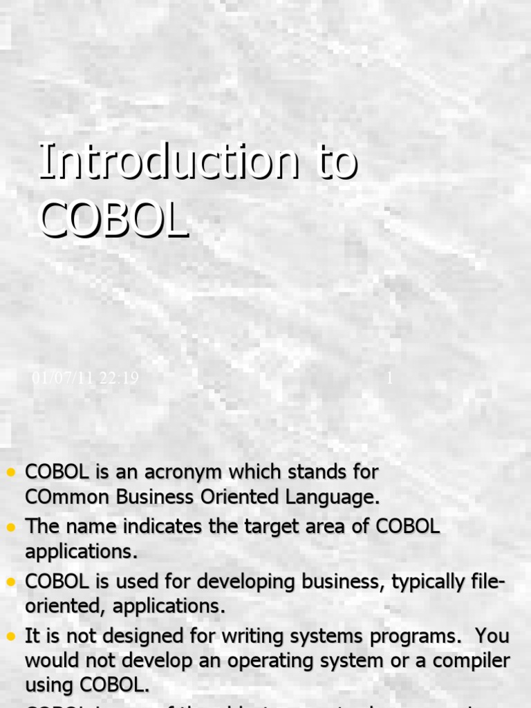 Cobol Part 1 | PDF | Computer Programming | Notation