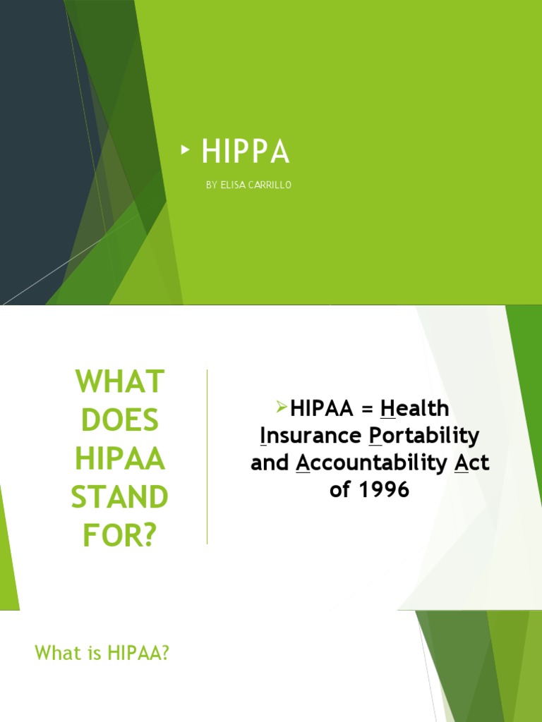 Elisacarrillo Presentation2 | PDF | Health Insurance Portability And Accountability Act ...