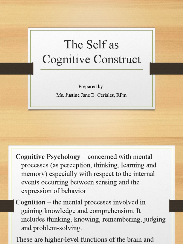Cognitive Constructs of Self | PDF | Id | Thought