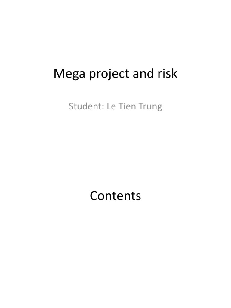 Mega Project and Risk | PDF | Business | Economies
