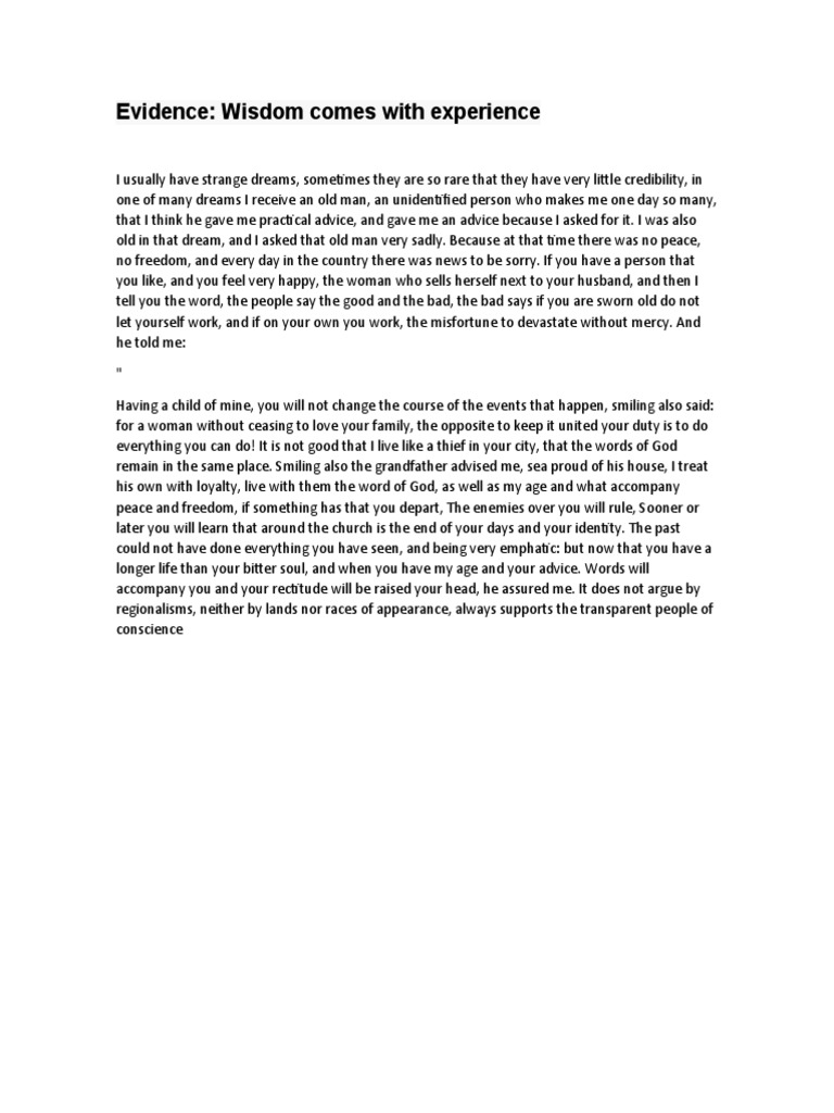 Wisdom from Dreams: Life Lessons | PDF | Religion & Spirituality