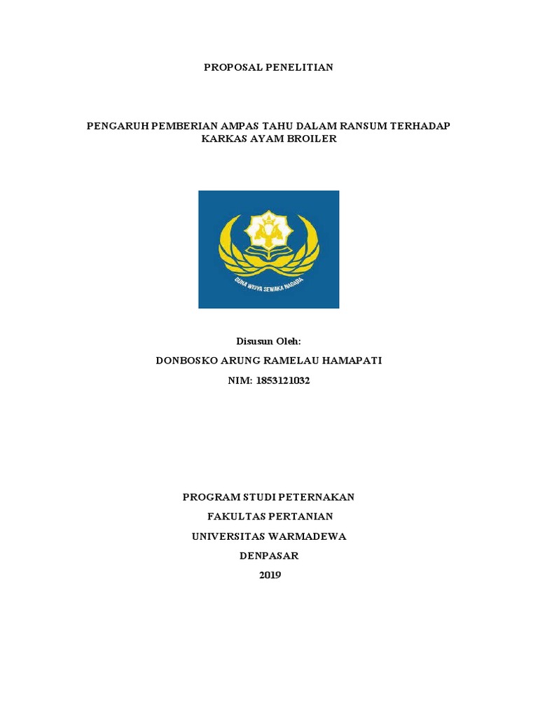 Proposal Arung | PDF | Kesehatan Holistik