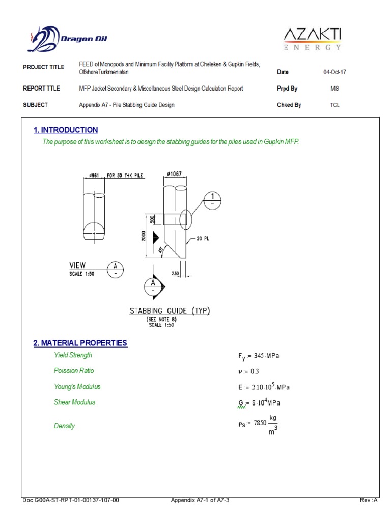 The Purpose of This Worksheet Is To Design The Stabbing Guides For The ...