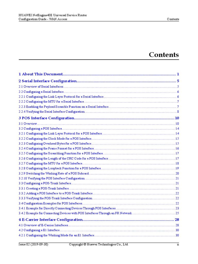 Huawei Netengine40E Universal Service Router Configuration Guide - Wan ...
