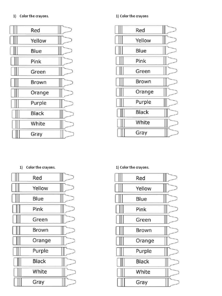 Color The Crayons - Beginners | PDF | Language Arts & Discipline | Home ...