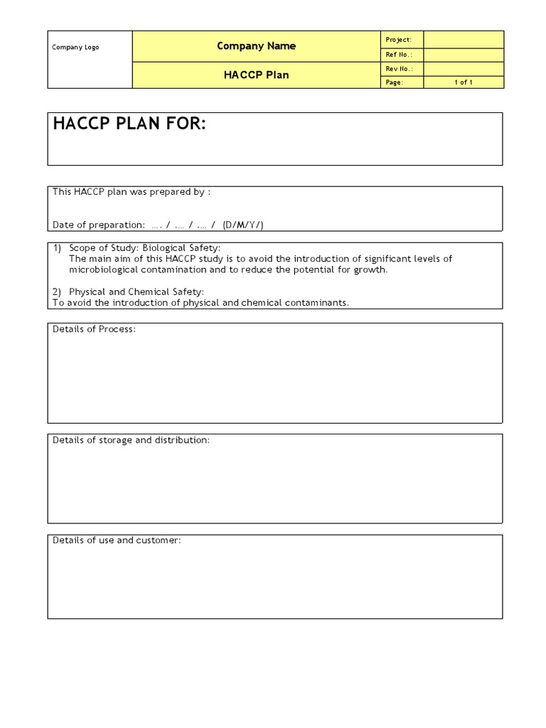 HACCP Plan for Biological Safety | PDF | Business