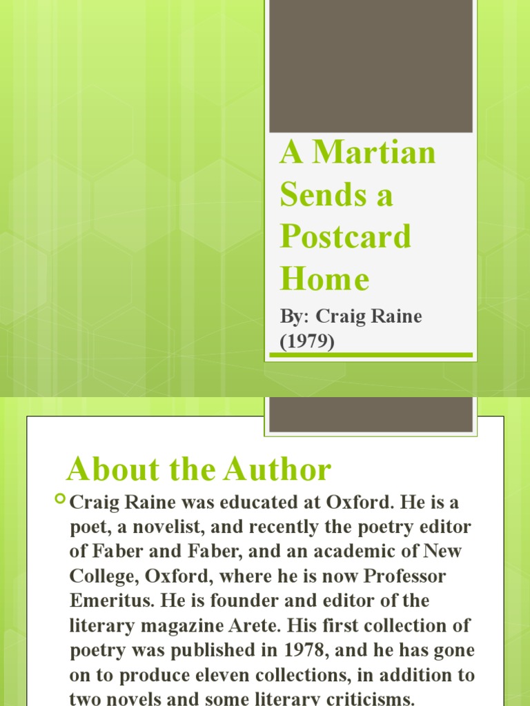 A Martian Sends A Postcard Home | PDF