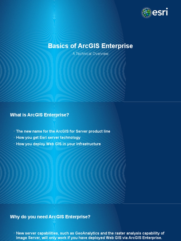 Basics of ArcGIS Enterprise | PDF | Arc Gis | Geographic Information System
