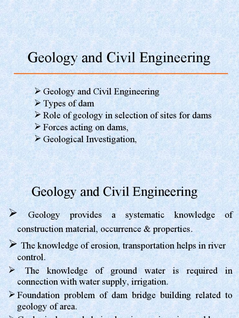 Geology and Civil Engineering | Download Free PDF | Dam | Rock (Geology)